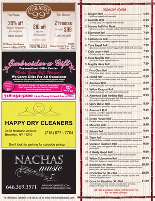 That Sushi Spot Menu | PDF | Cooking | Food & Drink