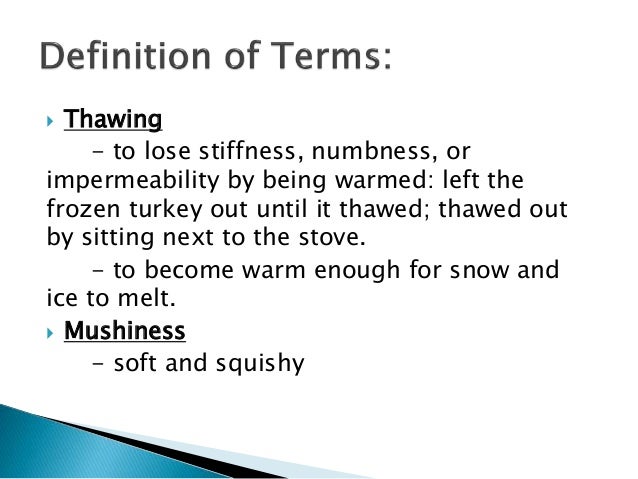 Thawing frozen vegetables