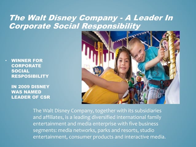 CSR of Walt Disney | PPTX