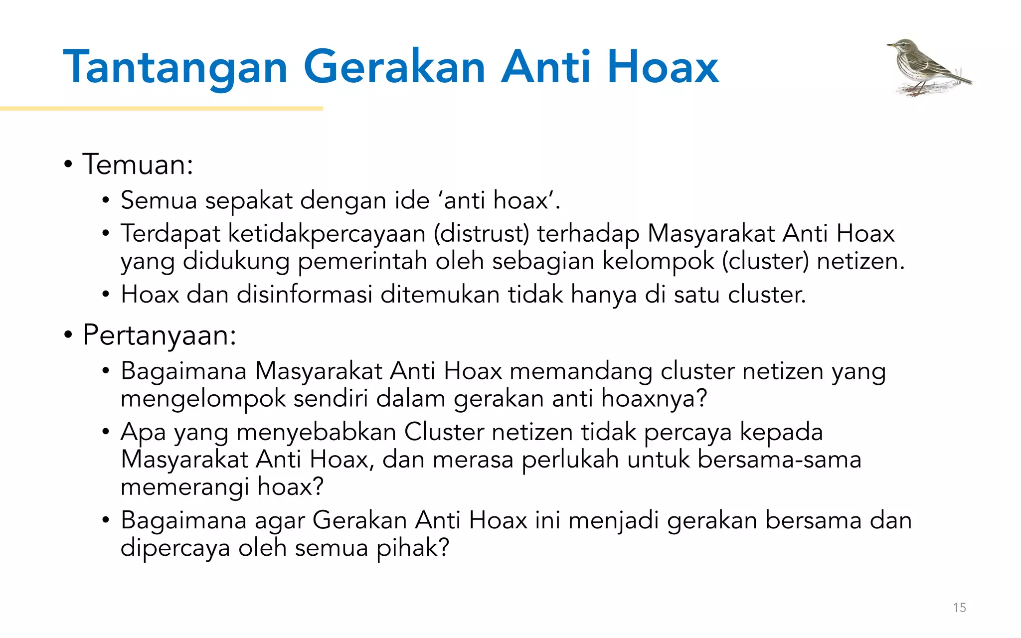 Peta dan Tantangan Gerakan Anti Hoax di Indonesia | PPT
