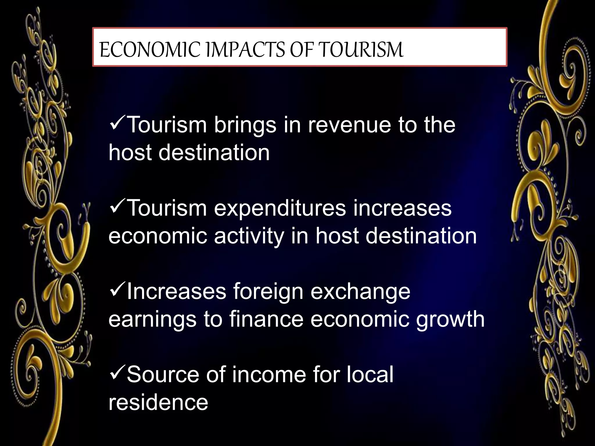 THE ECONOMICS OF TOURISM | PPTX