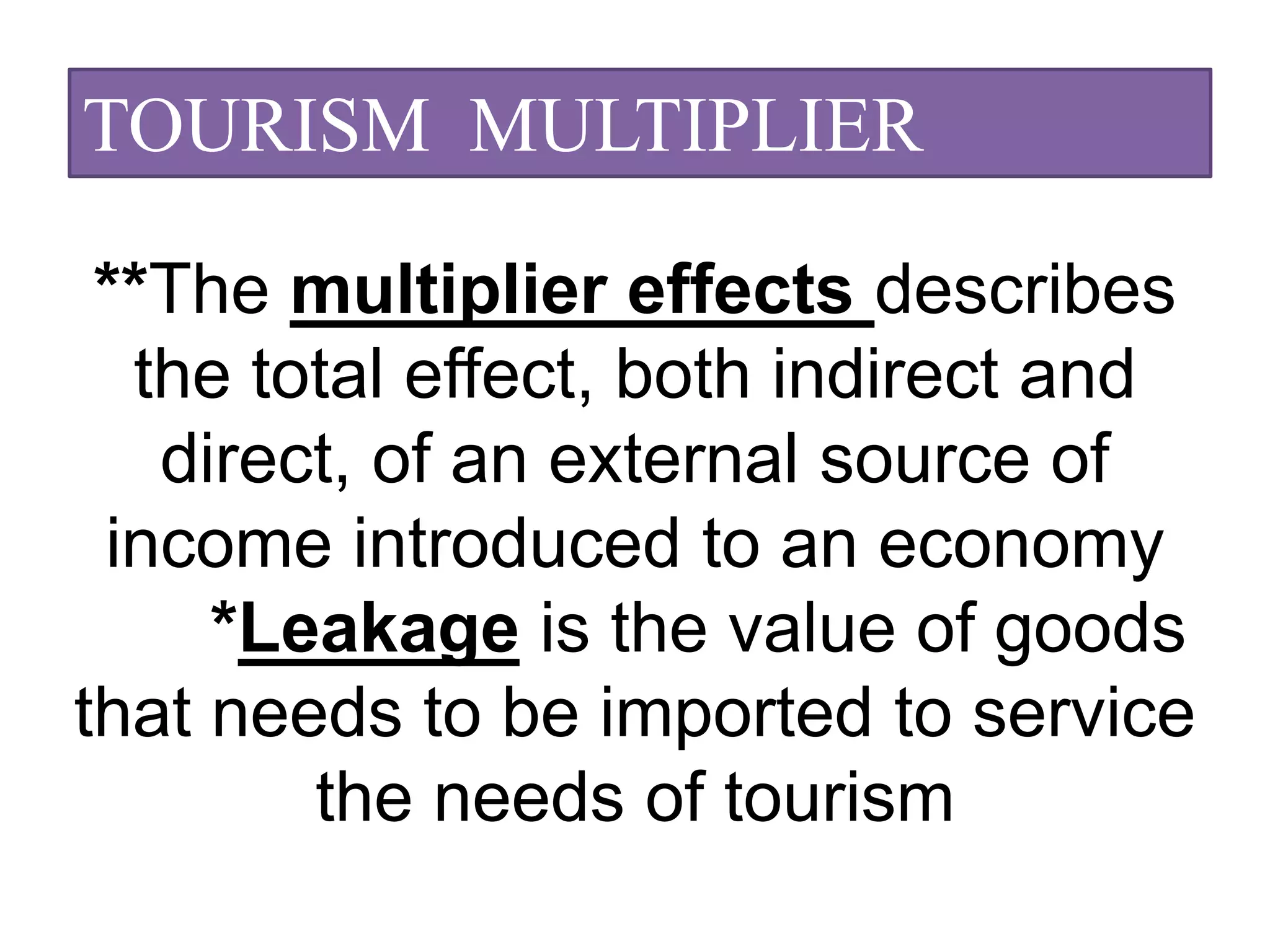 THE ECONOMICS OF TOURISM | PPTX