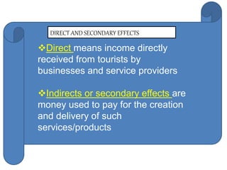 THE ECONOMICS OF TOURISM | PPTX
