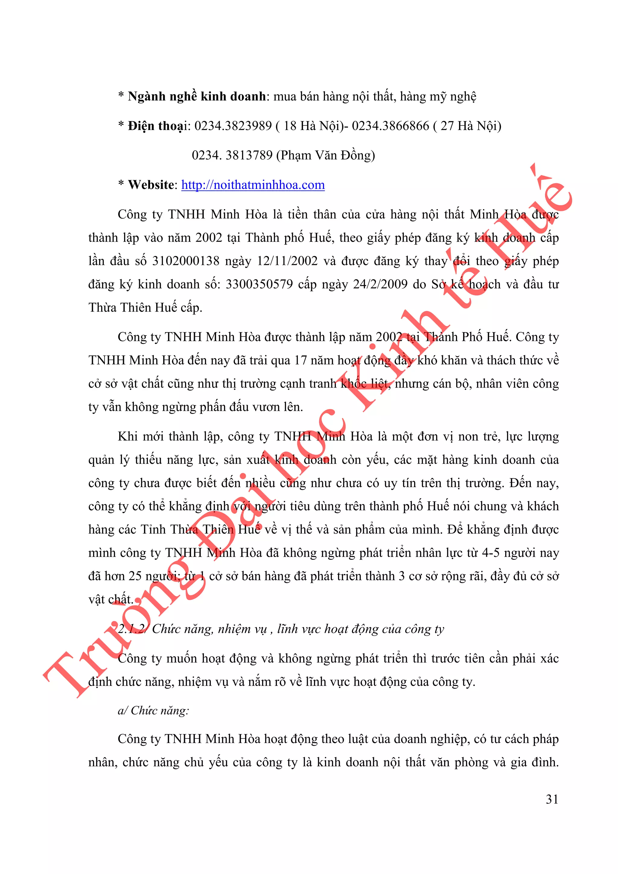 Thực trạng công tác kế toán công nợ và phân tích tình hình công nợ tại công ty tnhh minh hòa ...