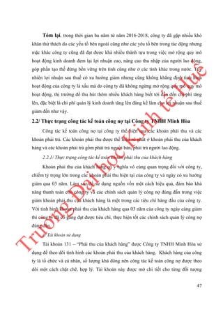 Thực trạng công tác kế toán công nợ và phân tích tình hình công nợ tại ...