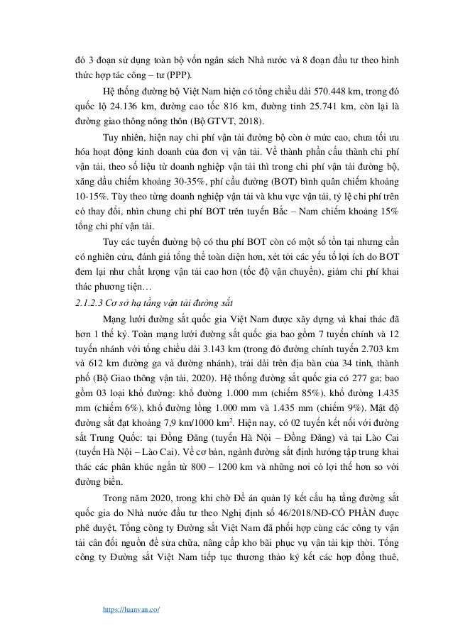 Đề án Thực trạng hoạt động các loại hình vận tải đa phương thức trong ngành logistics ở Việt Nam ...