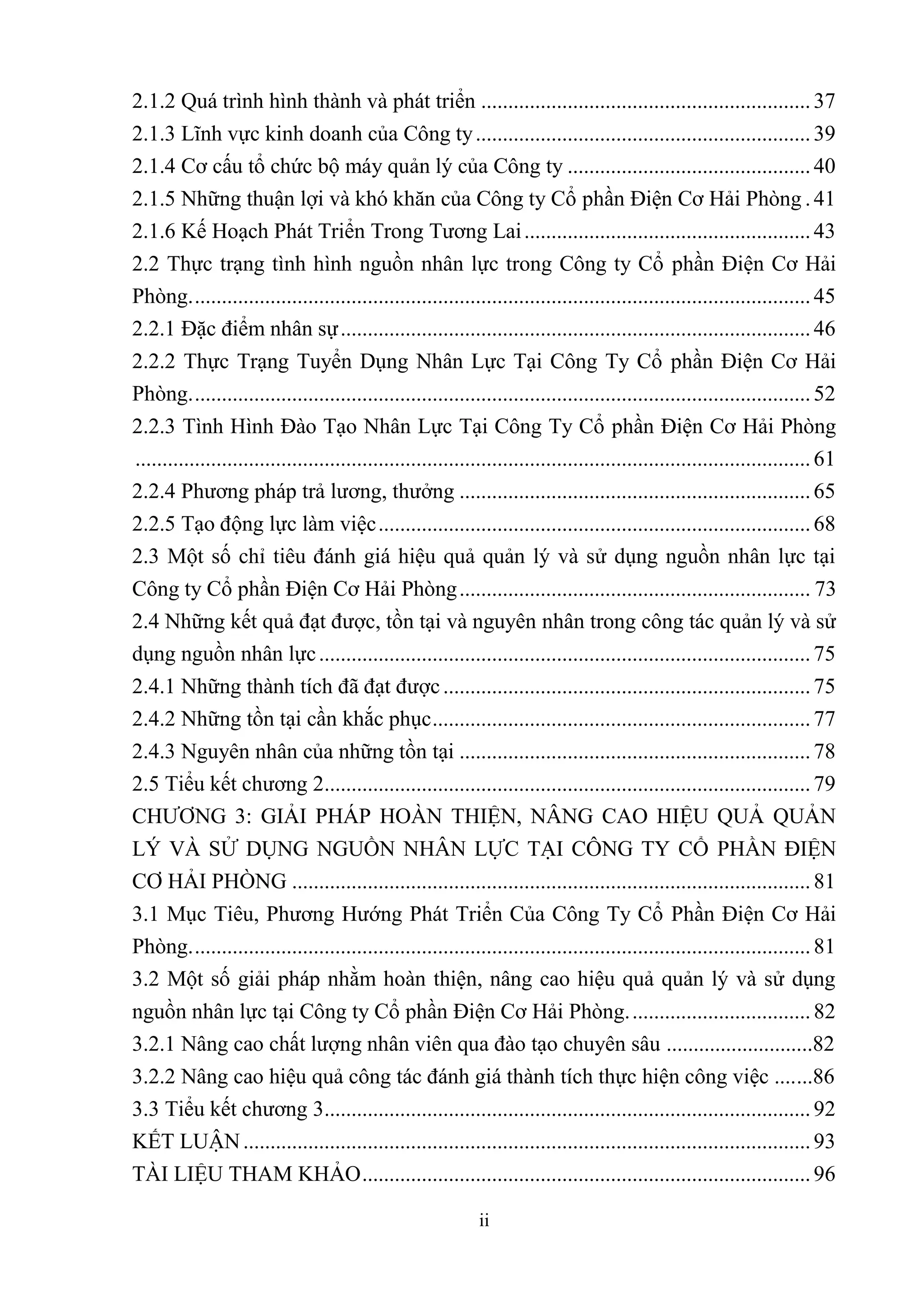 Thực trạng và giải pháp cho quản trị nguồn nhân lực tại công ty cổ phần điện cơ hải phòng | PDF