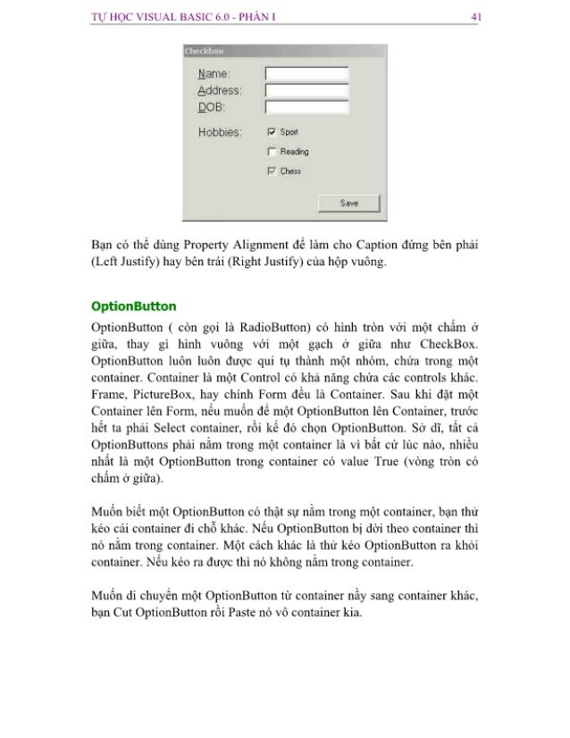 Tự học visual basic 6.0 | PDF
