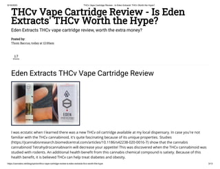 THCv Vape Carts - Is Eden Extracts Worth the Price? | PPT