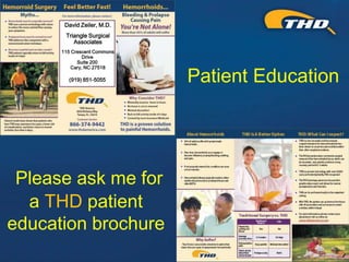 THD Procedure for Hemorrhoids: A Kinder, Gentler Approach - Presented ...