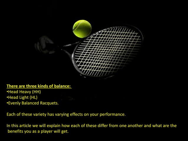 Tennis Racquet Balance Explained | PDF