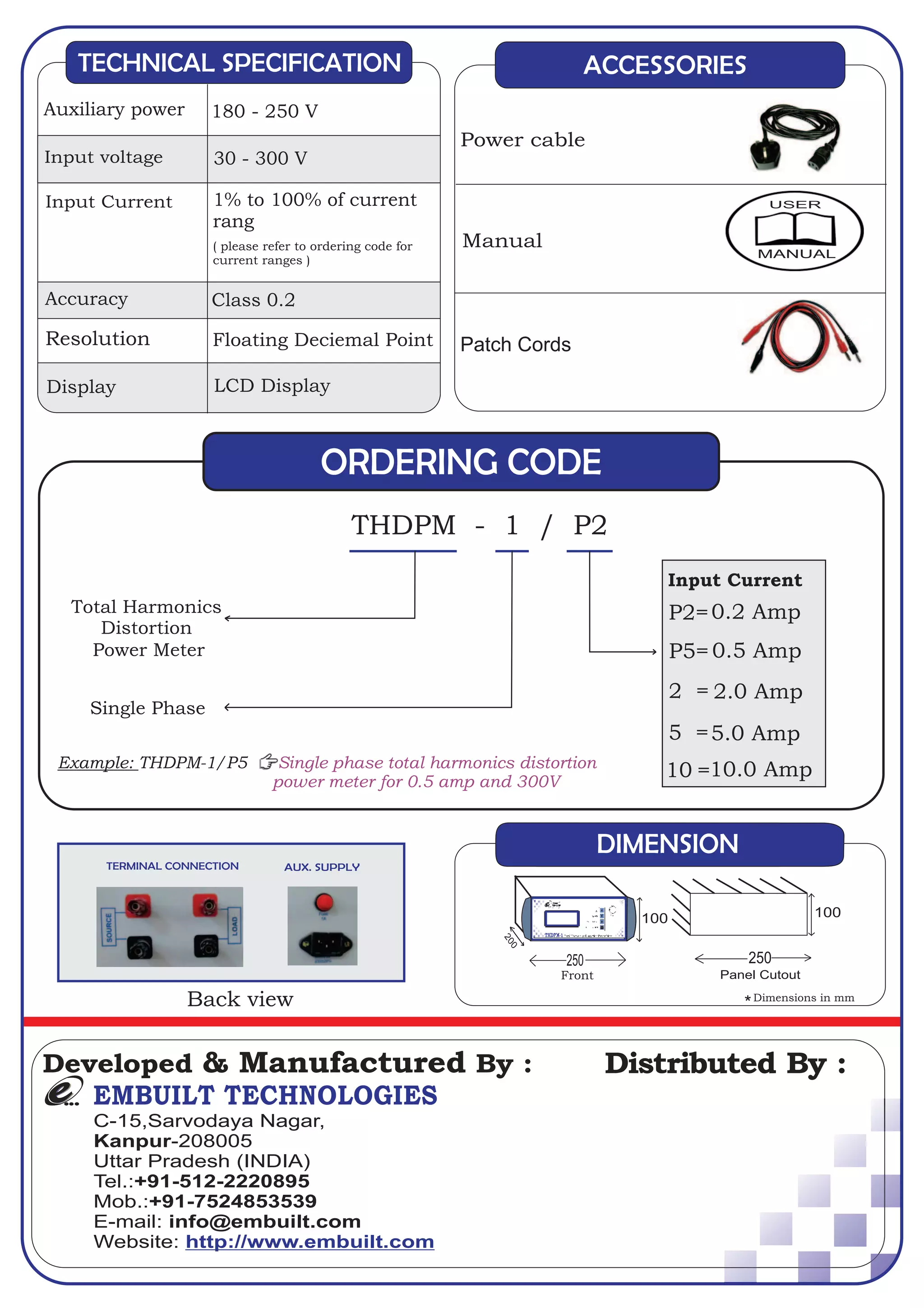 TOTAL HARMONIC DISTORTION POWER METER | PDF