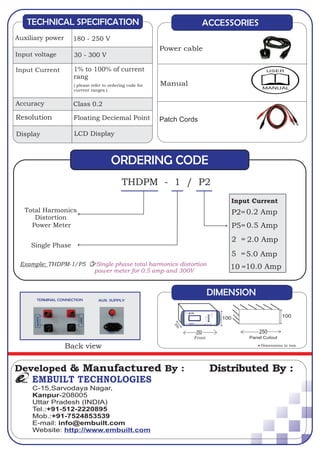 TOTAL HARMONIC DISTORTION POWER METER | PDF