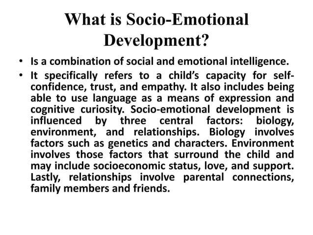 Socio - Emotional development | PPTX | Parenting Children Aged 4-11 | Parenting