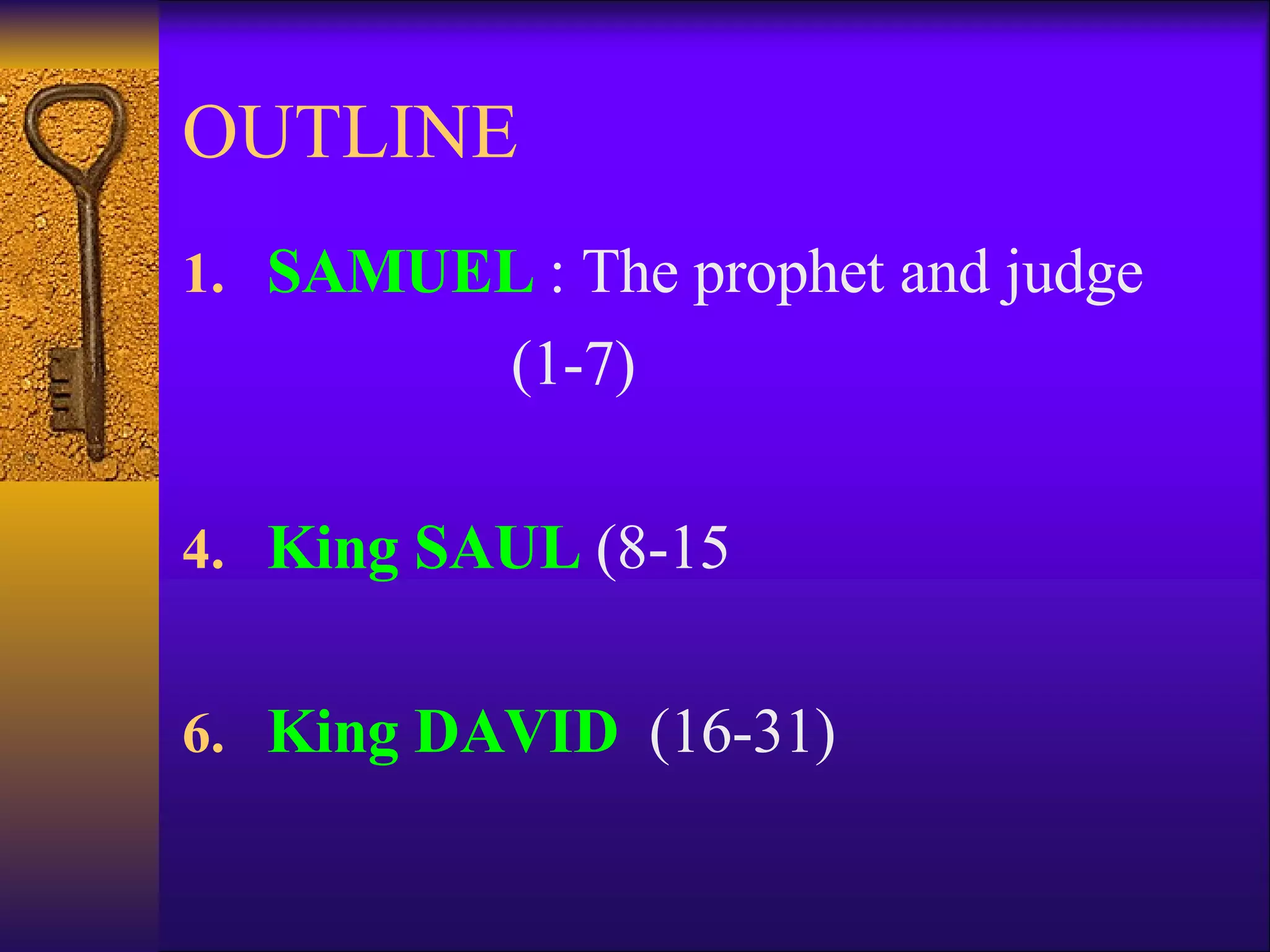 The 1 St Book Of Samuel | PPT