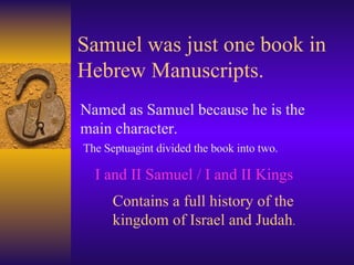 The 1 St Book Of Samuel | PPT