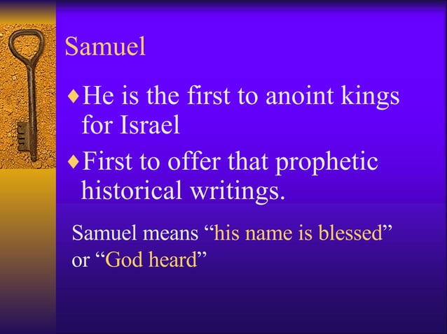 The 1 St Book Of Samuel | PPT