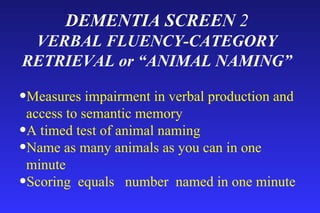 The 10 Min Geriatric Assessment | PPT