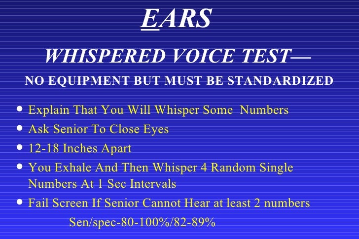 The 10 Min Geriatric Assessment