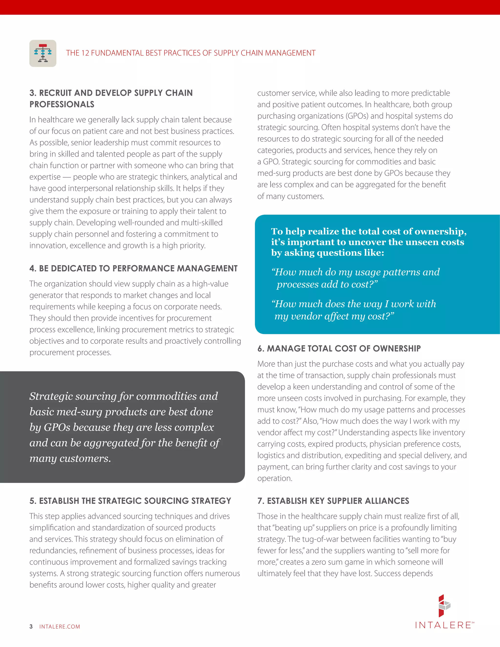 The 12 Fundamental Best Practices of Supply Chain Management | PDF