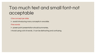 The 'Don't' and 'do's' of a presentation | PPT