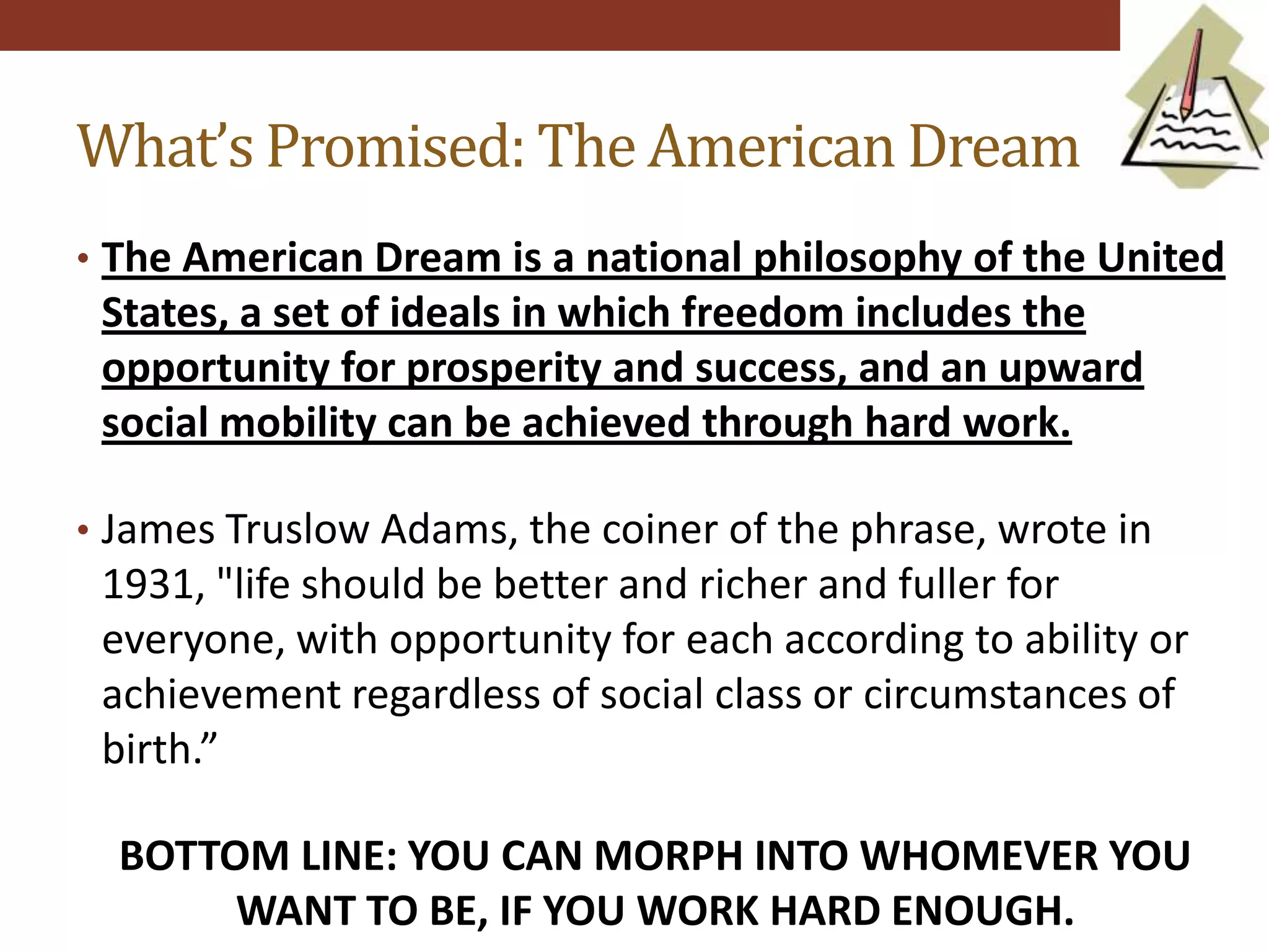 The american dream | PPTX