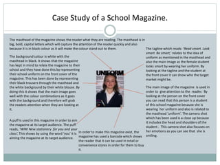 The generic conventions of magazines. | PPTX