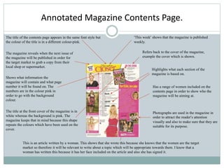 The generic conventions of magazines. | PPTX