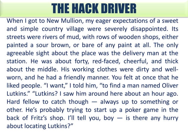 The hack driver | PPTX | Law