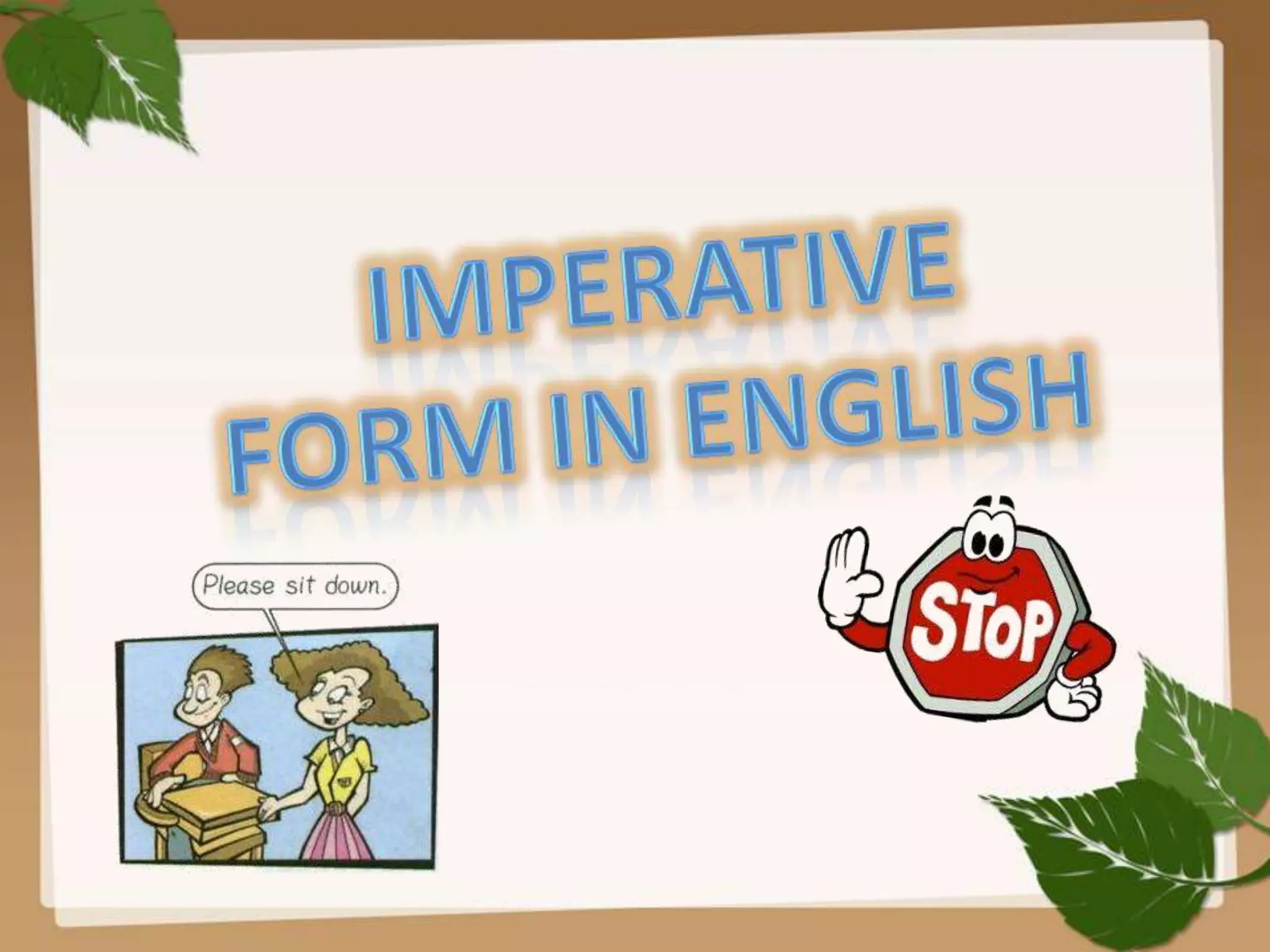 The imperative | PPTX