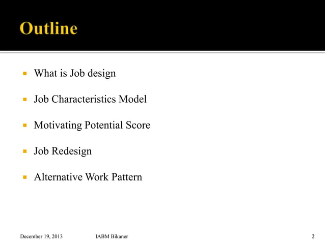 The job characteristics model | PPTX