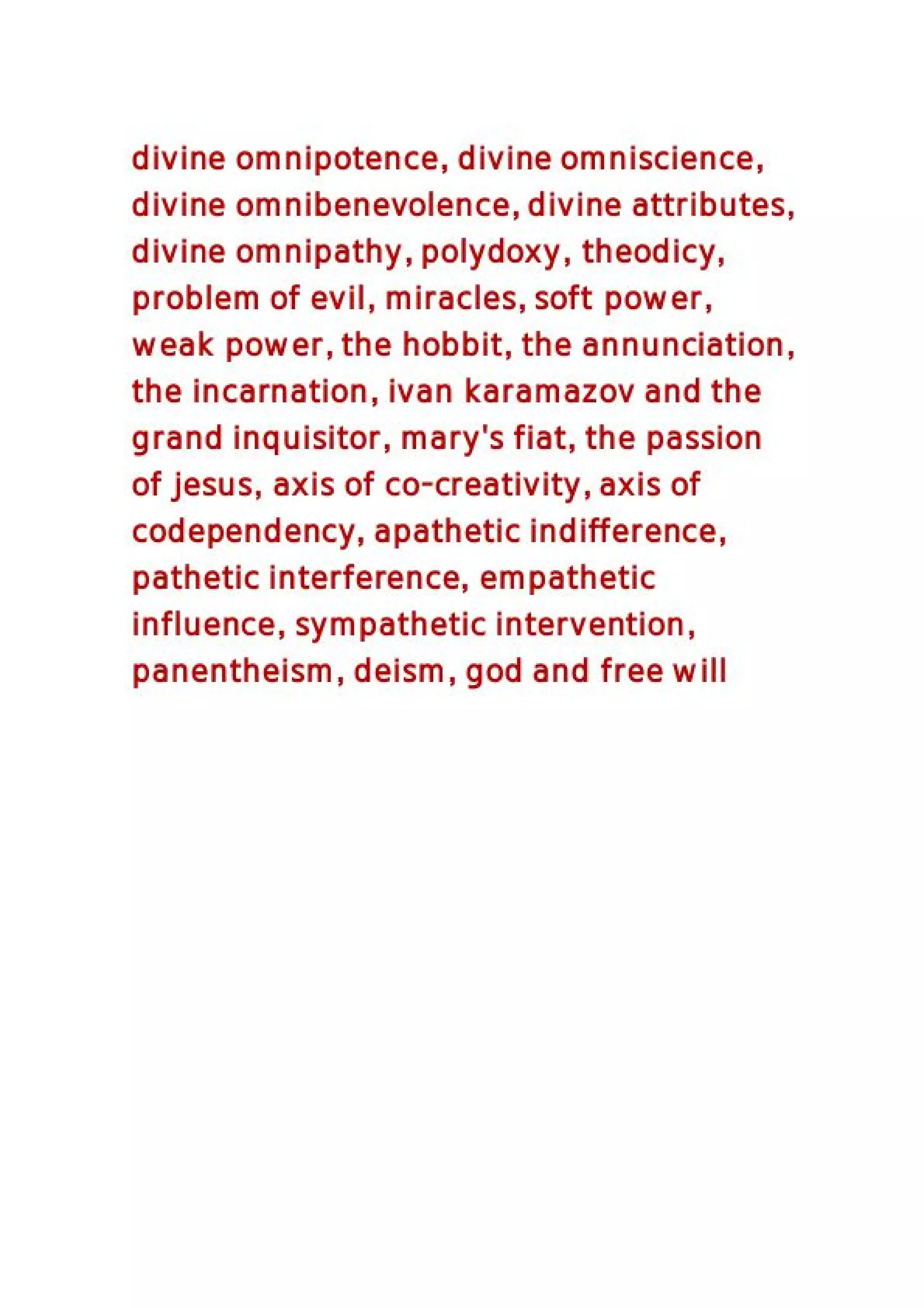 The missing divine attribute omnipathy | PDF