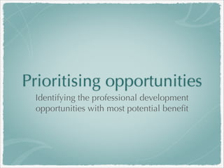 The Professional Development Cycle - tools and techniques to help you ...