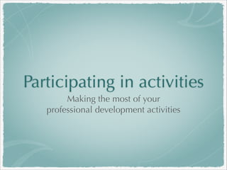 The Professional Development Cycle - tools and techniques to help you ...