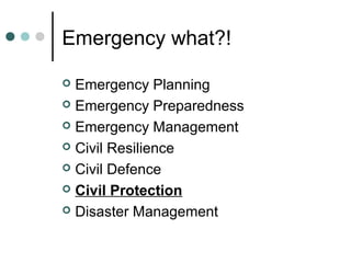 The role of local government in emergency response 090107 | PPT