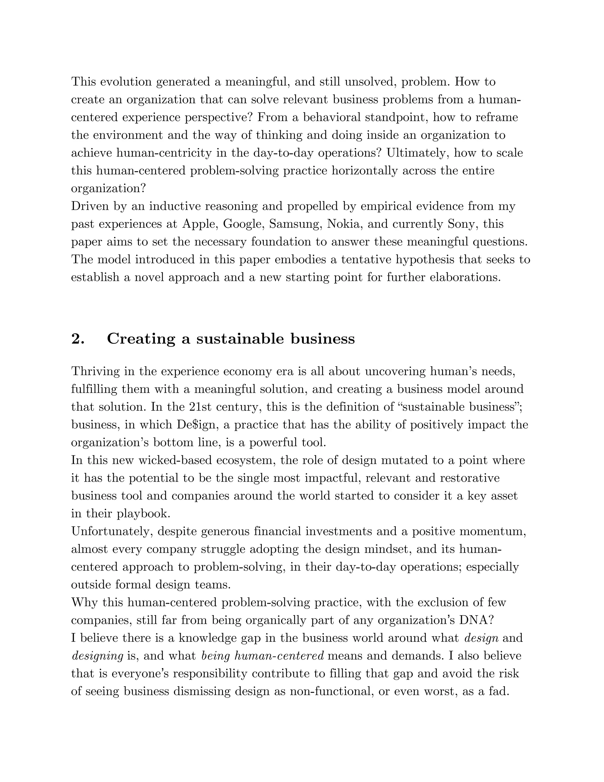 The 3 Dimensions of Design: A Model to scale the Human-Centered Problem ...