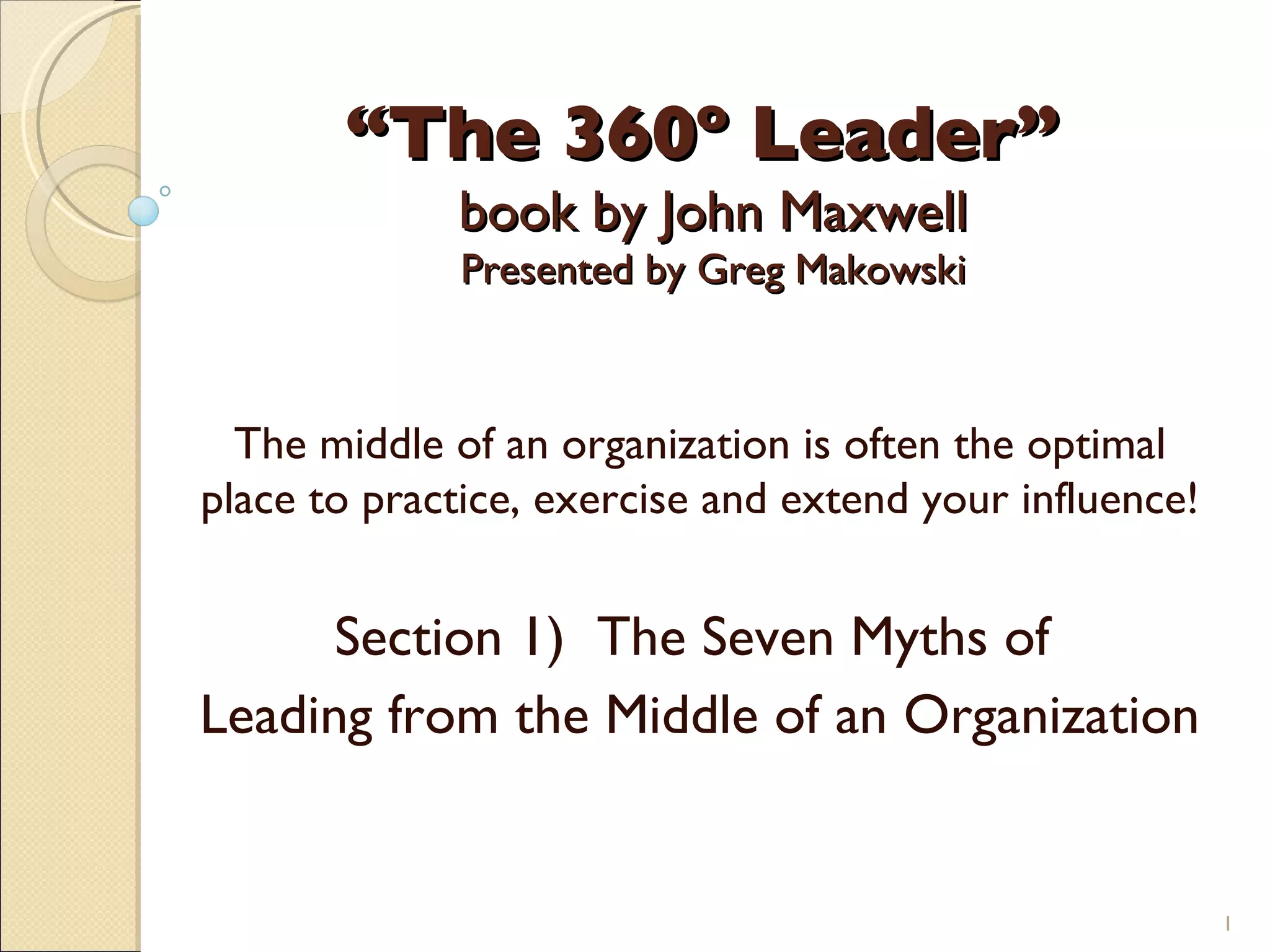 The 360º Leader (Section 1 of 6) | PPT