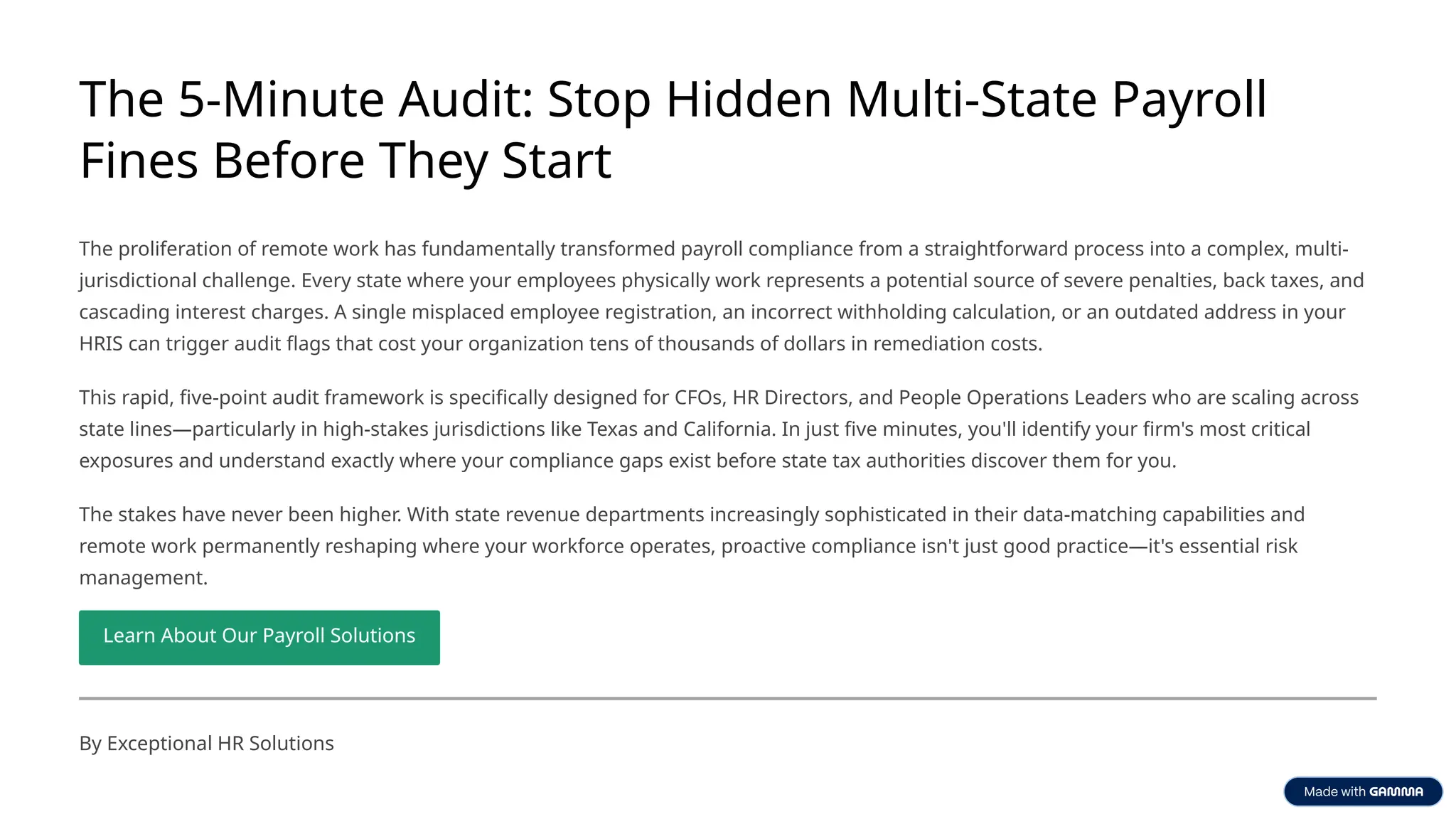Multi-State Payroll Made Simple: Identify Hidden Risks Before They Cost ...