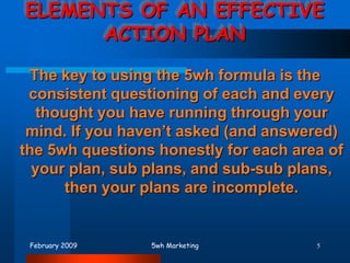 T H E 5wh Planning Formula | PPTX