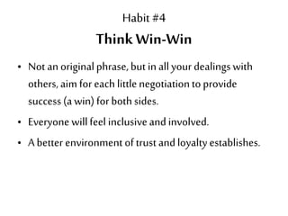 The 7 habits of Highly effective people | FAC | PPT