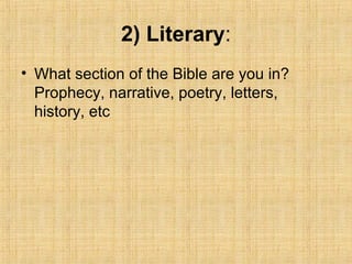 The 7 steps to understanding the Bible | PPT