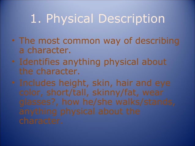 The 8 Methods Of Characterization Powerpoint | PPT | Fiction | Books ...