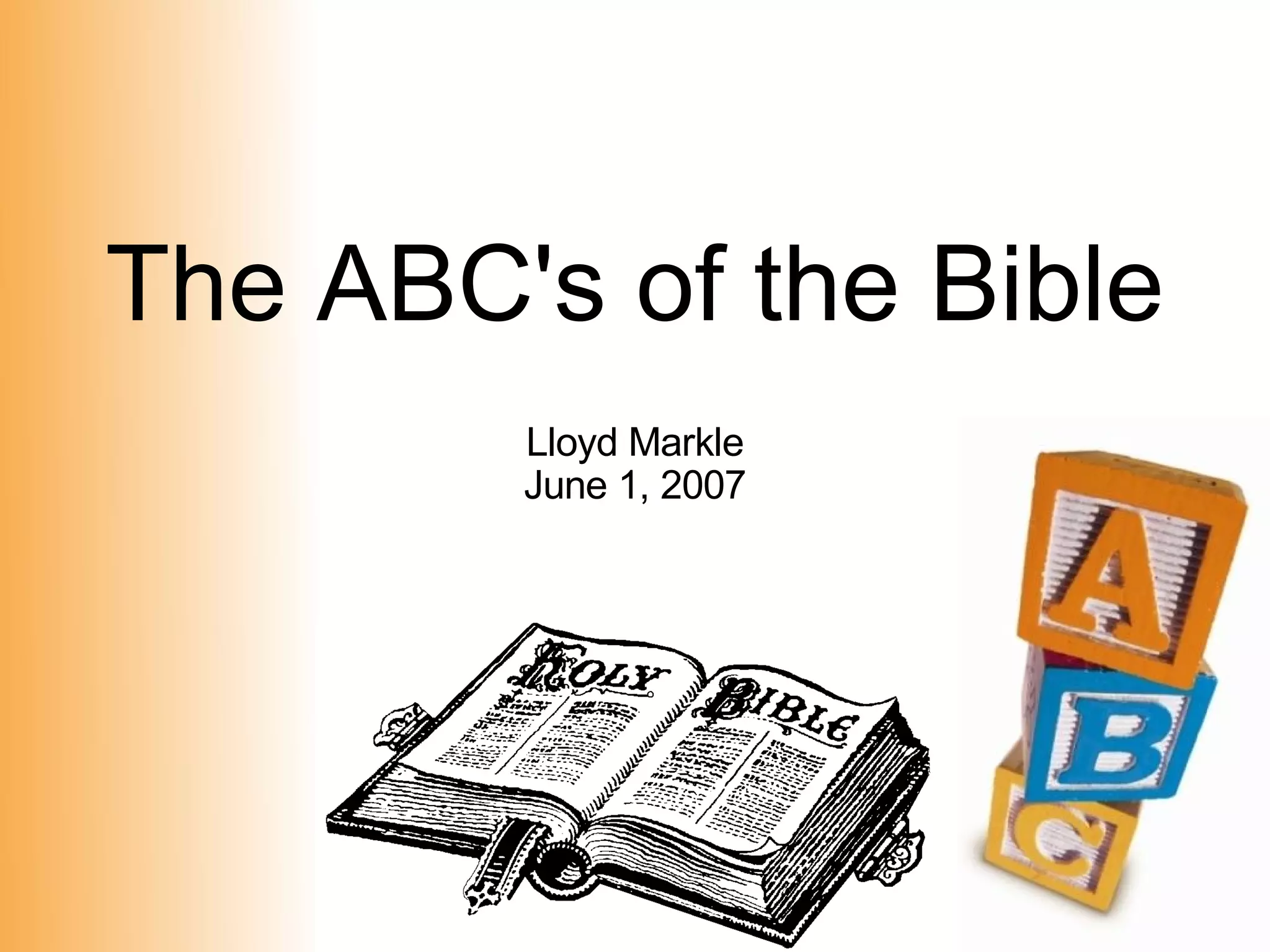 The ABC's of the Bible | PDF