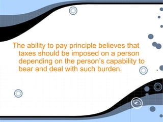 The Ability To Pay Principle | PPT