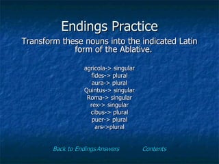 The Ablative Case Of Latin Ppt For Ed205 | PPT