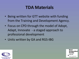 The Action Plan For Geography 2008 | PPT