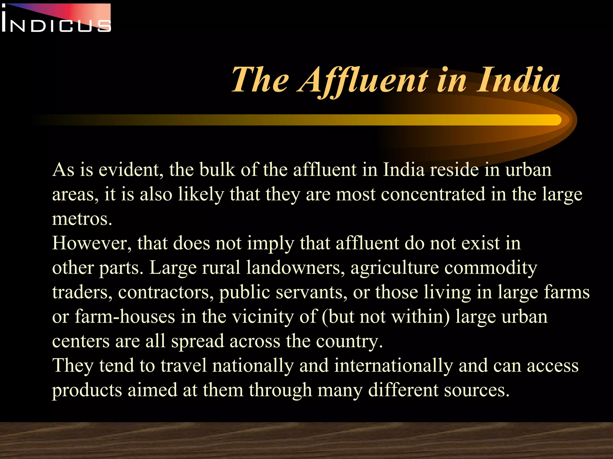 The Pockets of Affluence in India | PPT