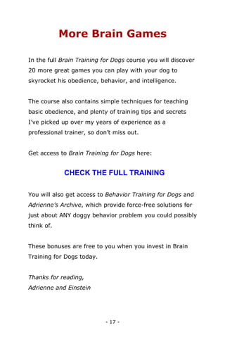 Complete Dog Training 101: How to Train your Dog Smarter | PDF