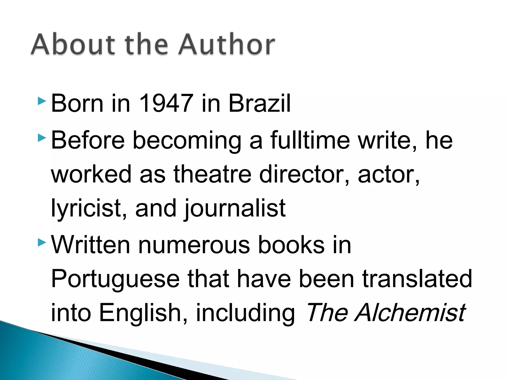 The alchemist-introduction | PPT