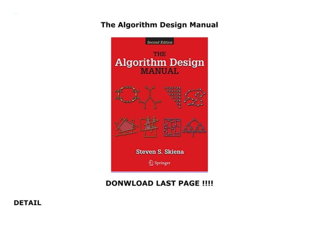 The Algorithm Design Manual | PPT